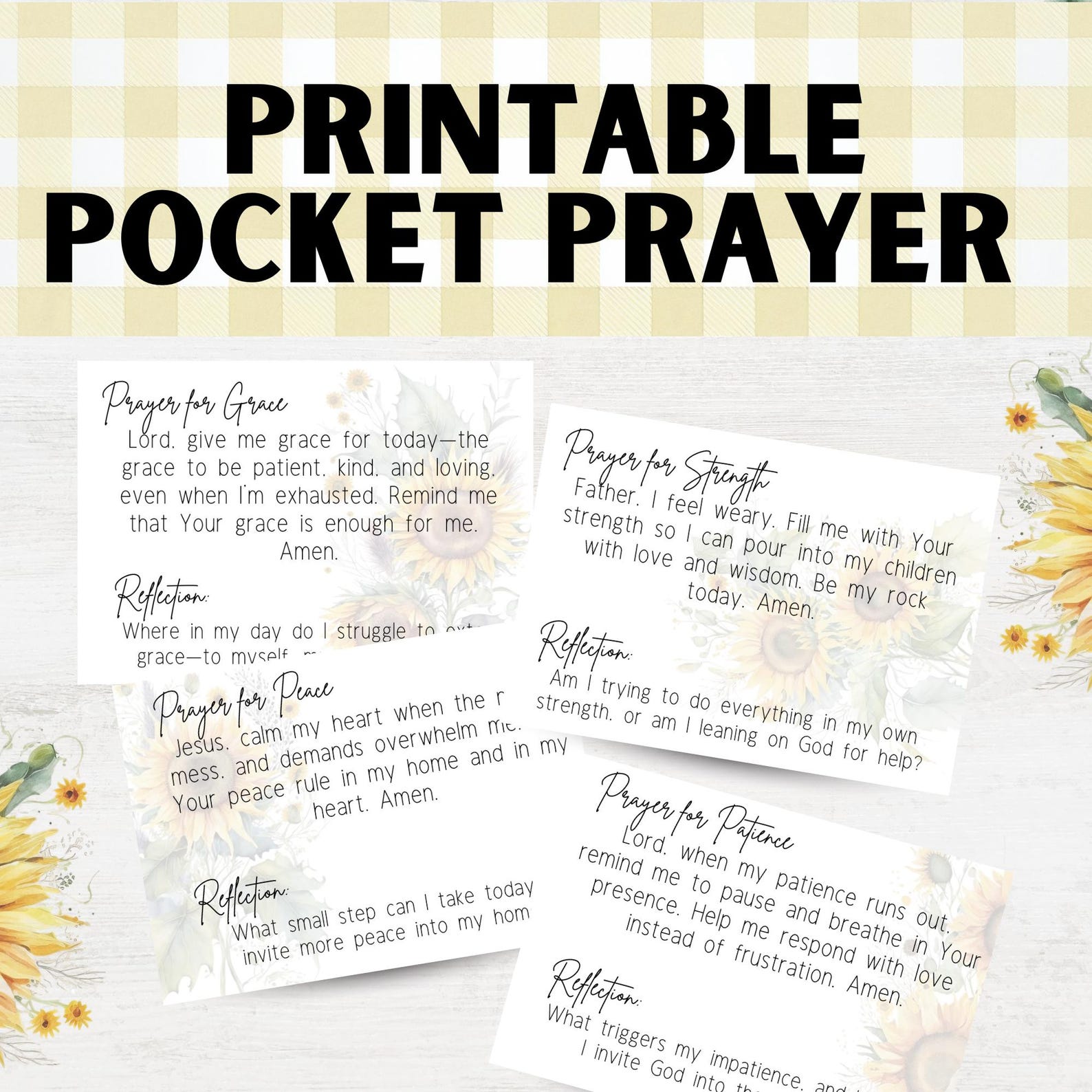 Pocket Prayer Cards Printable: Christian Scripture Cards (digital ...