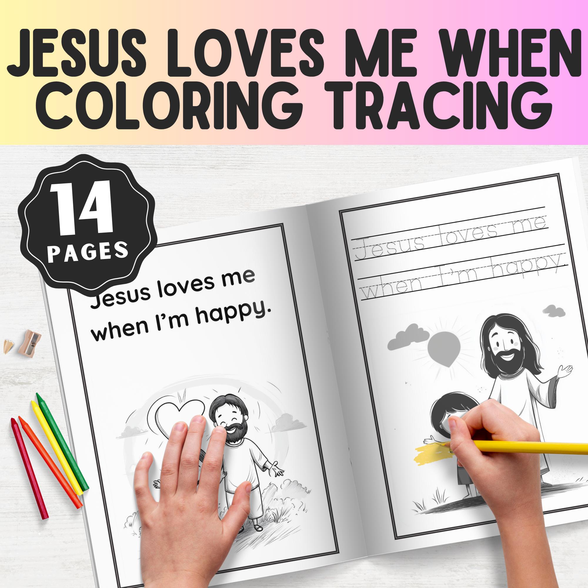 Jesus Loves Me When, Printable Bible Activity Book, Kids Christian ...