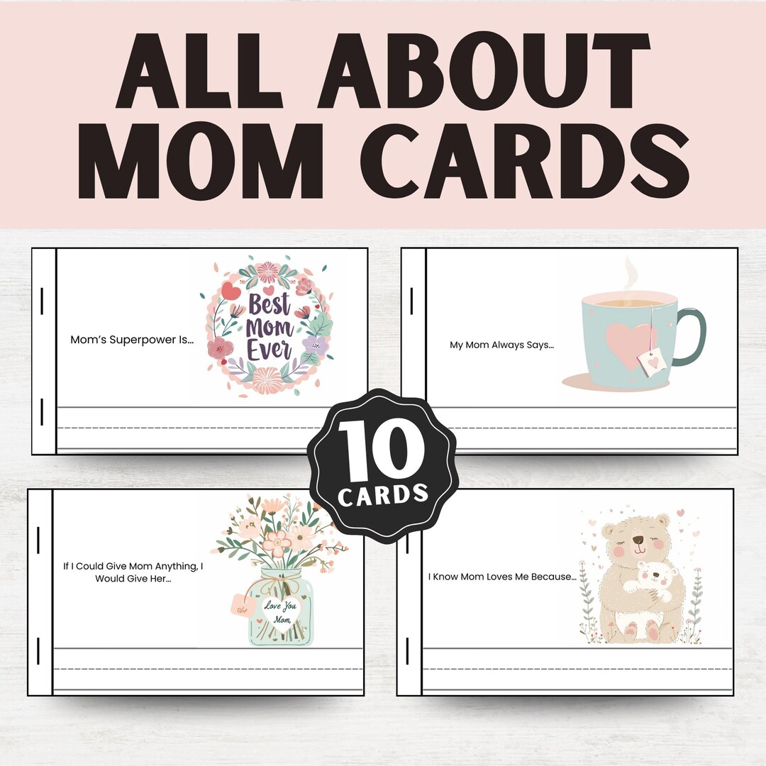 Fill in the Book for Moms, Printable Activity Book Questionnaire ...