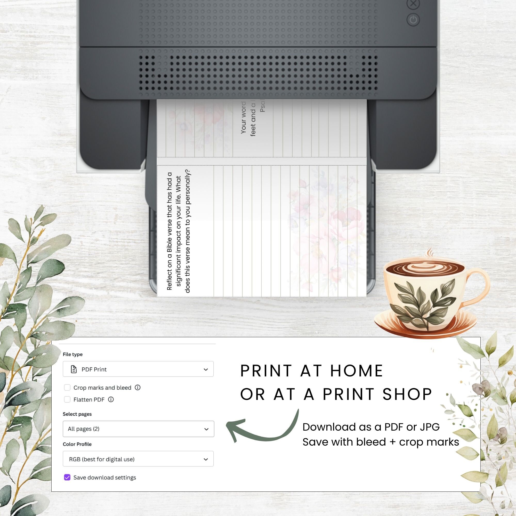 30-day Devotional Journal With Bible Verses, Christian Faith Printable ...