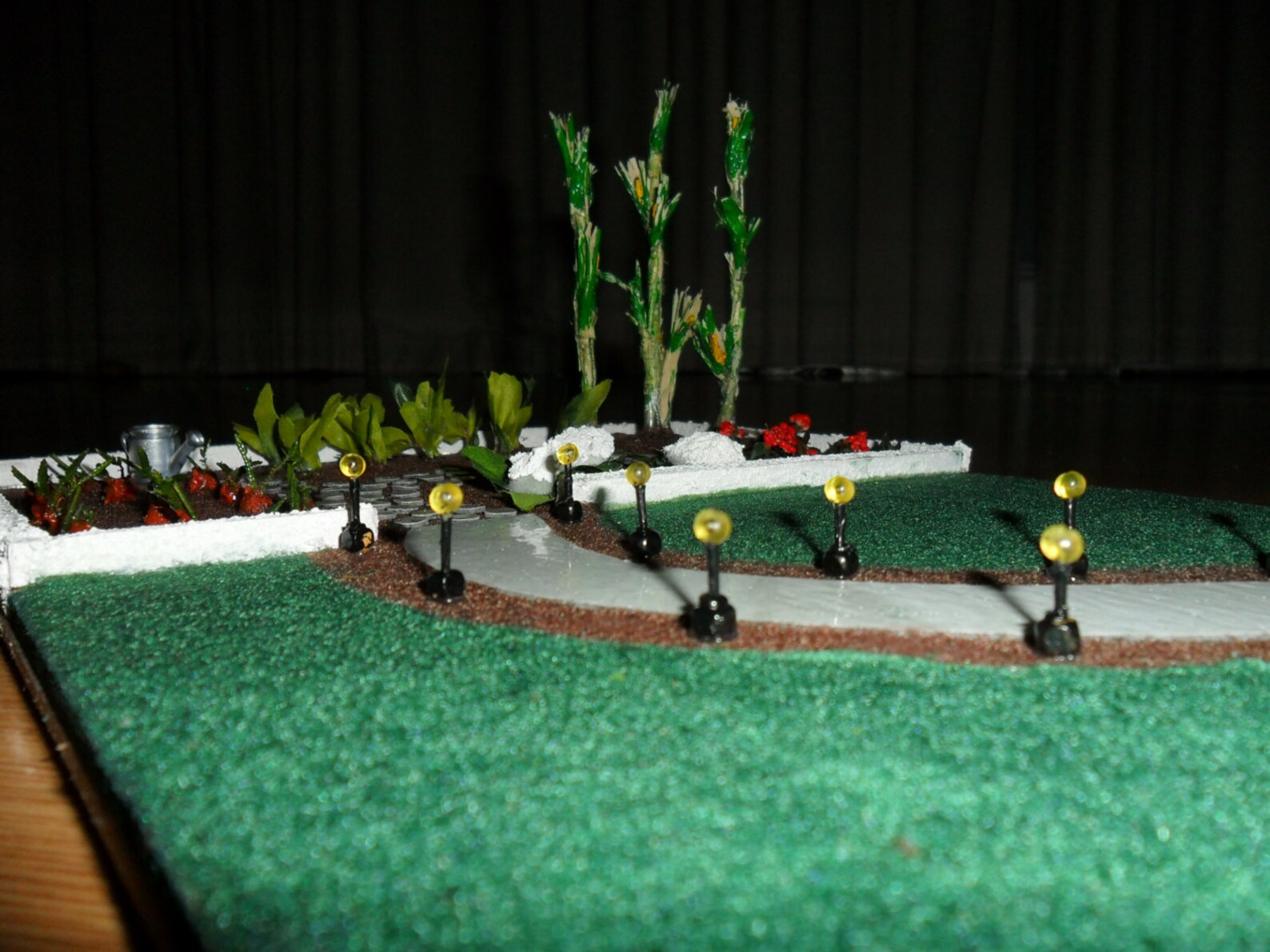 Miniature landscape dioramavegetable garden path lawn. | Etsy