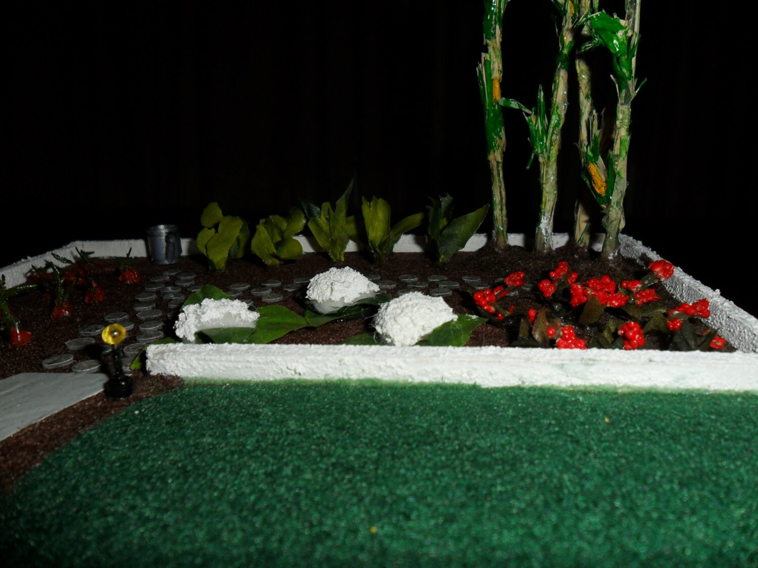 Miniature landscape dioramavegetable garden path lawn. | Etsy