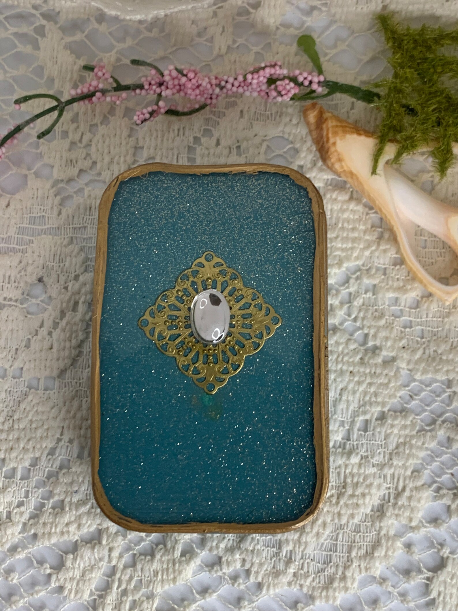 Vintage Mermaid Tooth Fairy Altered Tin, Tooth Fairy Box, Mermaid Box ...