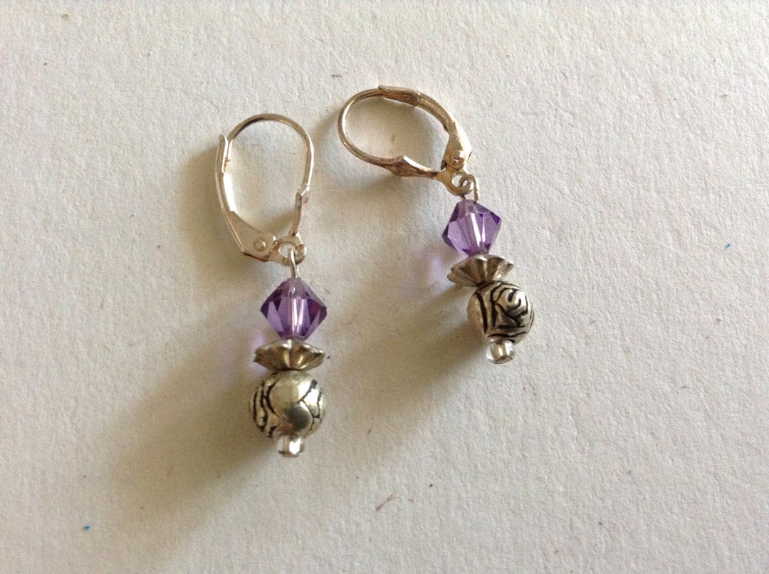 Vintage Silver Rose Beads From UK With Swarovski Crystals and - Etsy