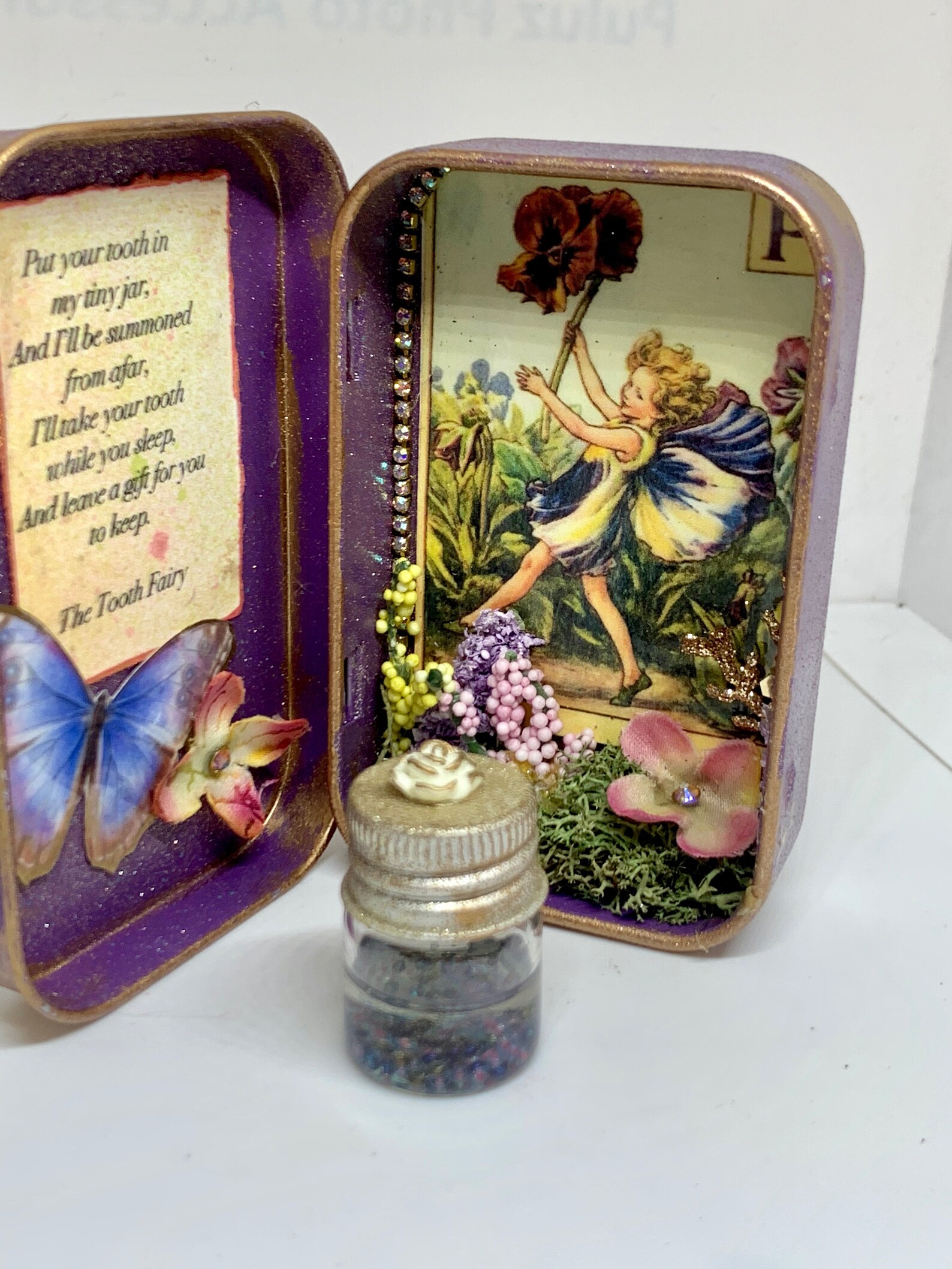 Vintage Flower Fairy Tooth Fairy Altered Tin - Etsy