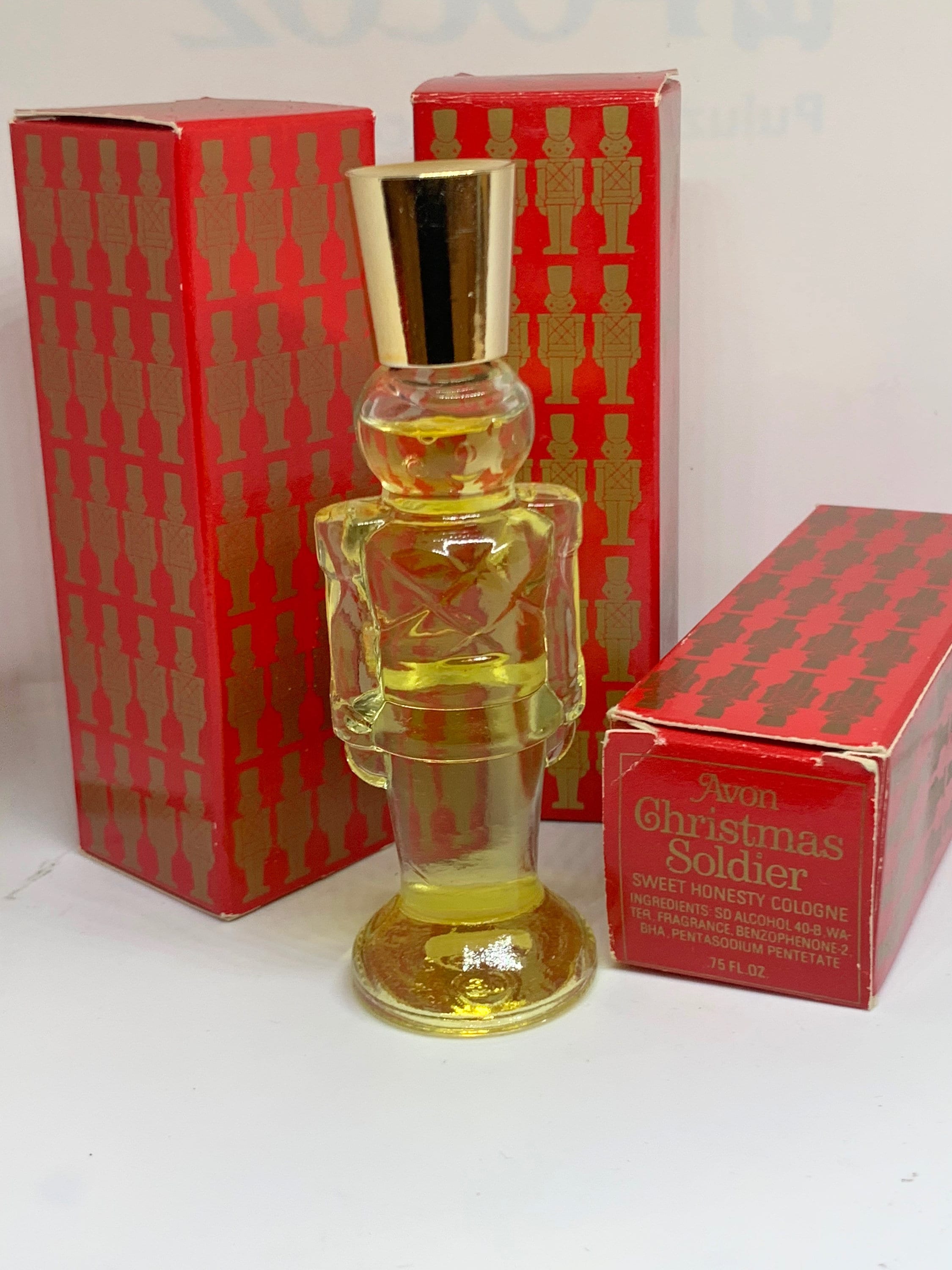 1980 Vintage Avon Toy Soldier Christma Perfume in Glass Bottle - Etsy
