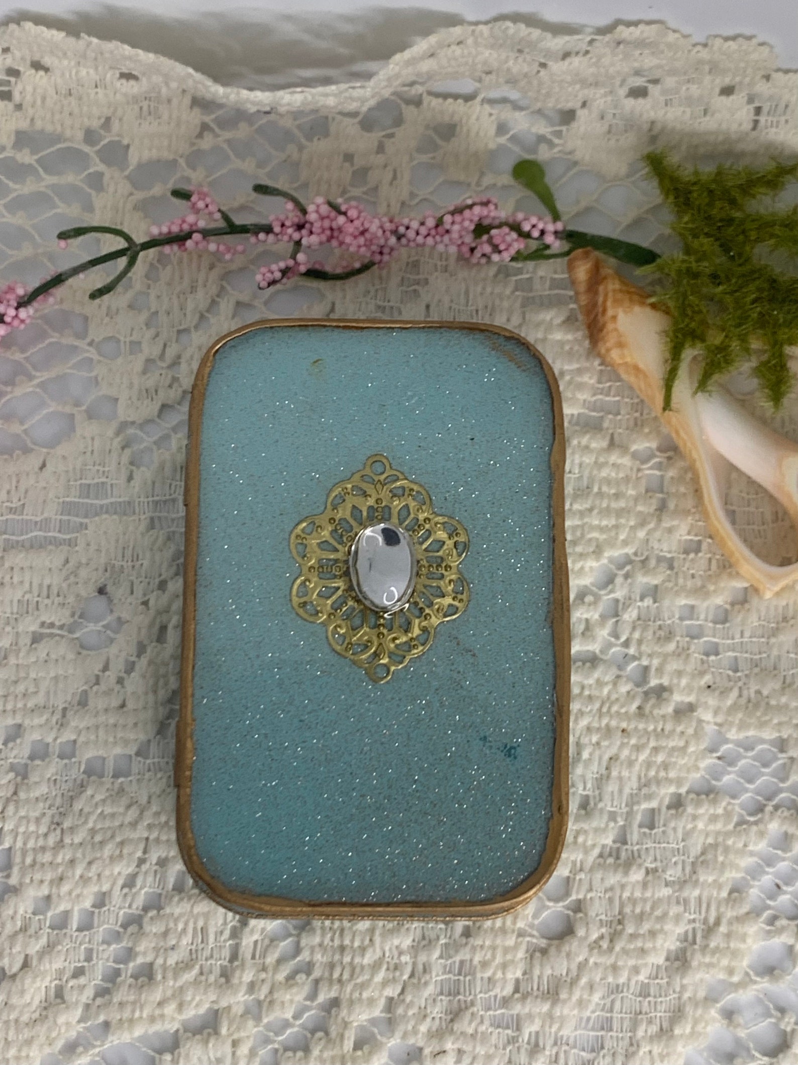 Vintage Mermaid Tooth Fairy Altered Tin, Tooth Fairy Box, Mermaid Box ...