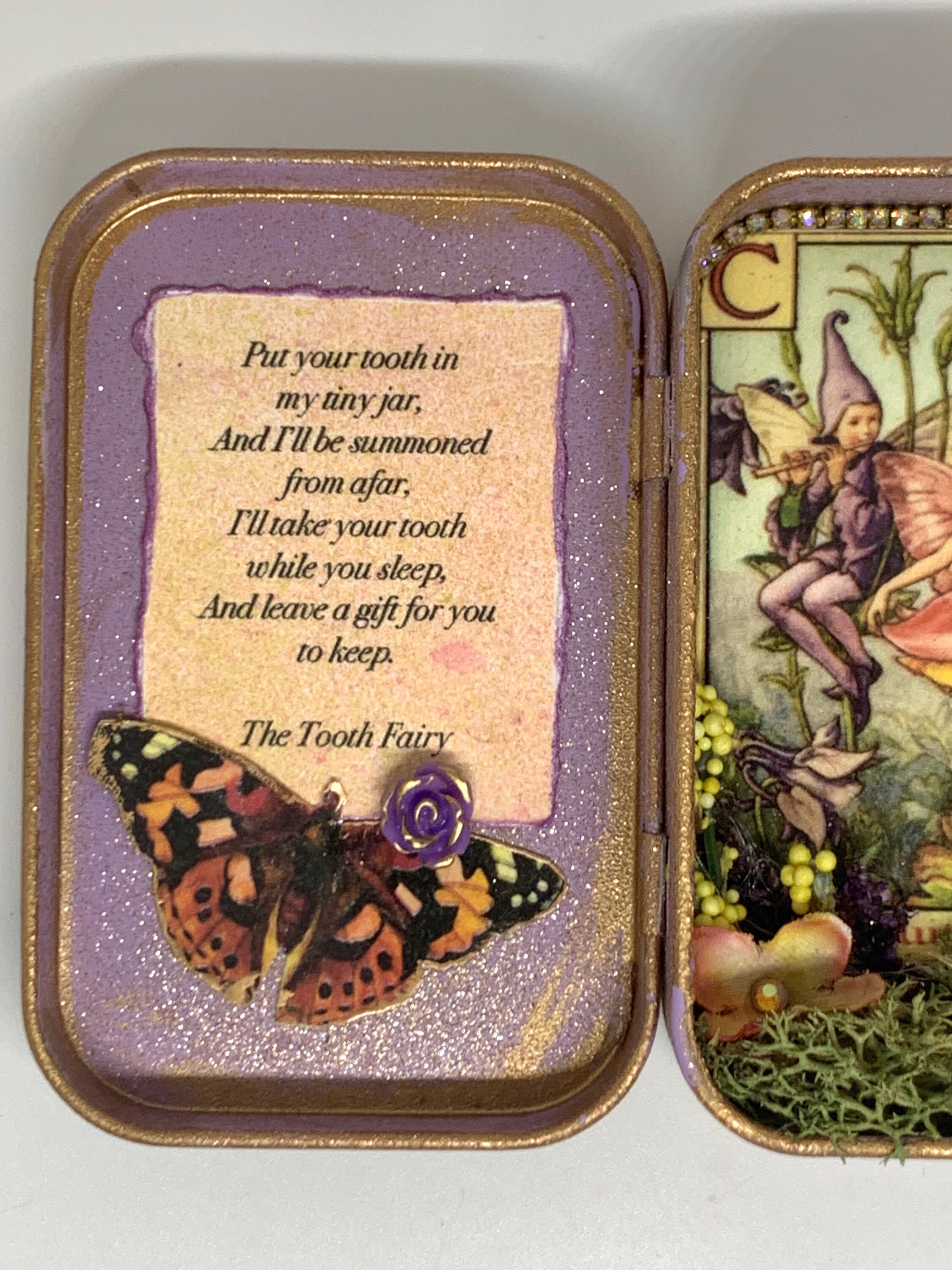 Vintage Flower Fairy Tooth Fairy Altered Tin - Etsy