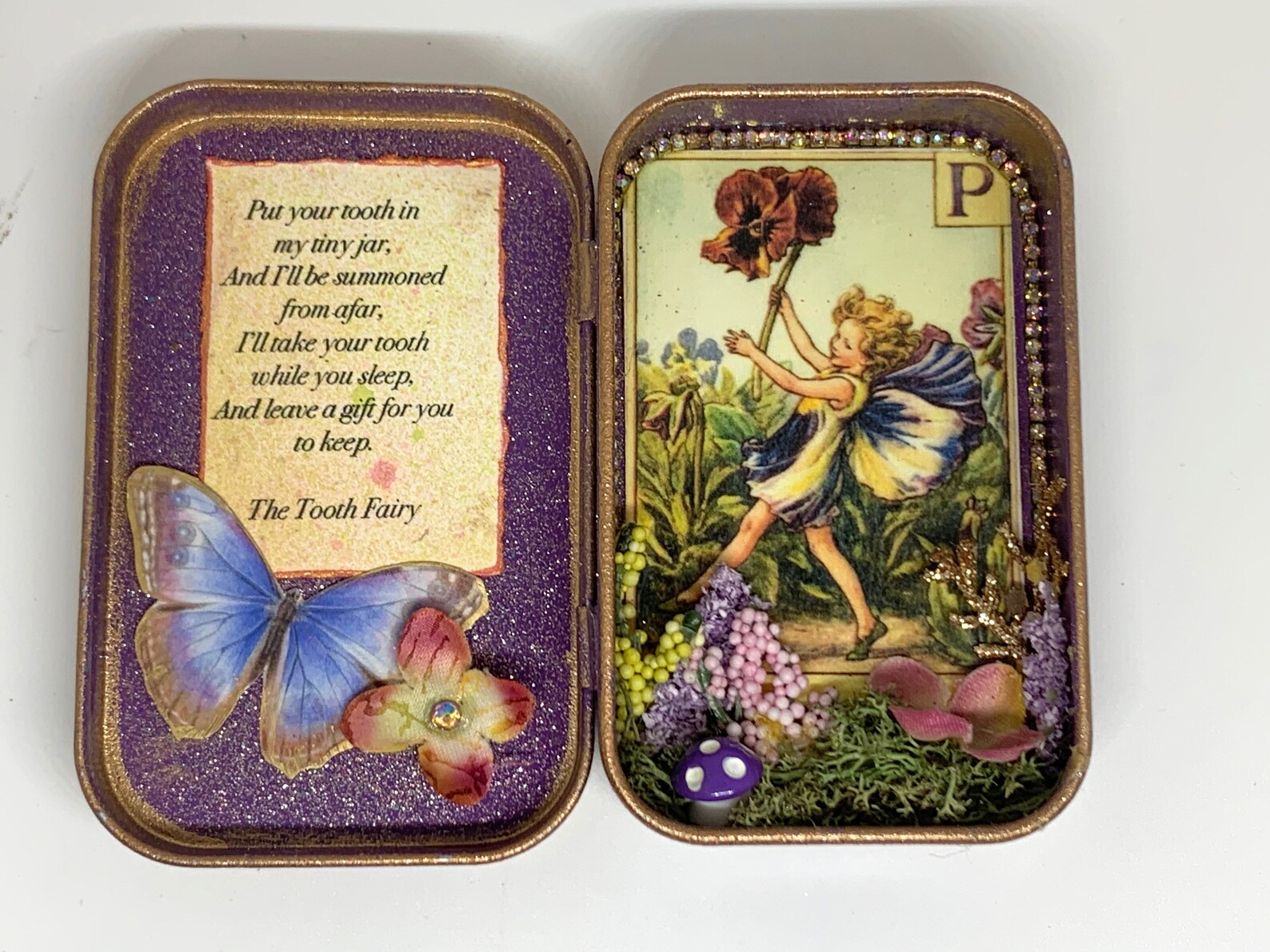 Vintage Flower Fairy Tooth Fairy Altered Tin - Etsy