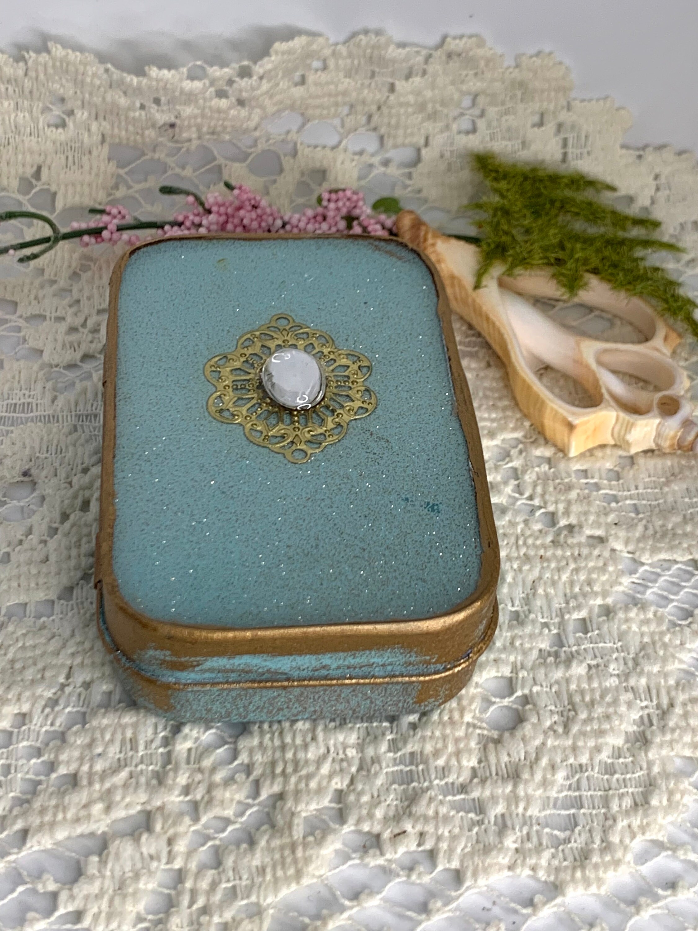 Vintage Mermaid Tooth Fairy Altered Tin, Tooth Fairy Box, Mermaid Box ...
