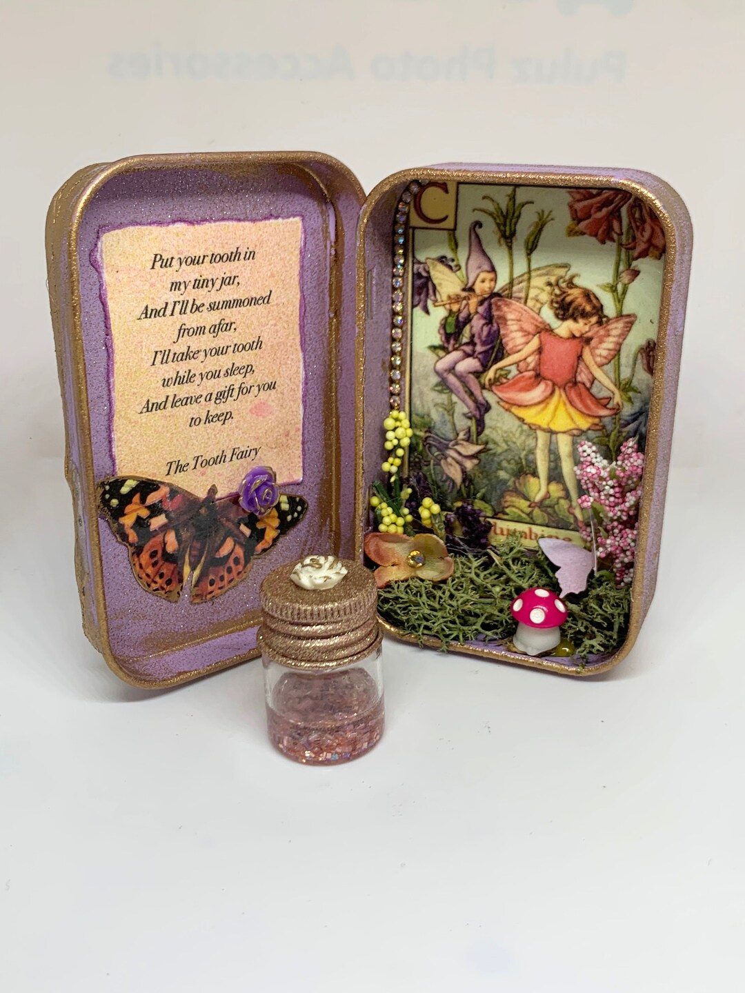 Vintage Flower Fairy Tooth Fairy Altered Tin - Etsy