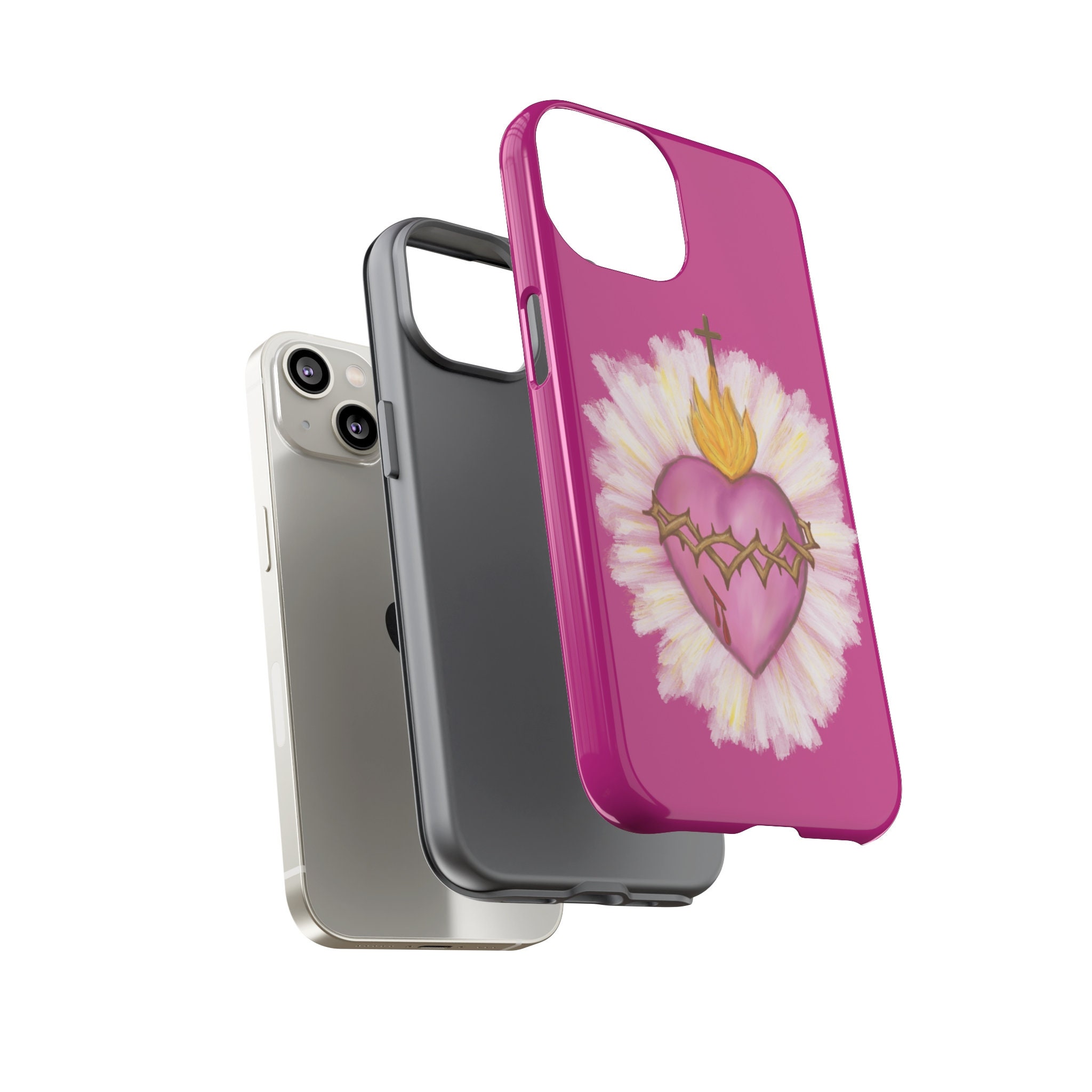 Sacred Heart of Jesus Pink iPhone Tough Cases - Etsy