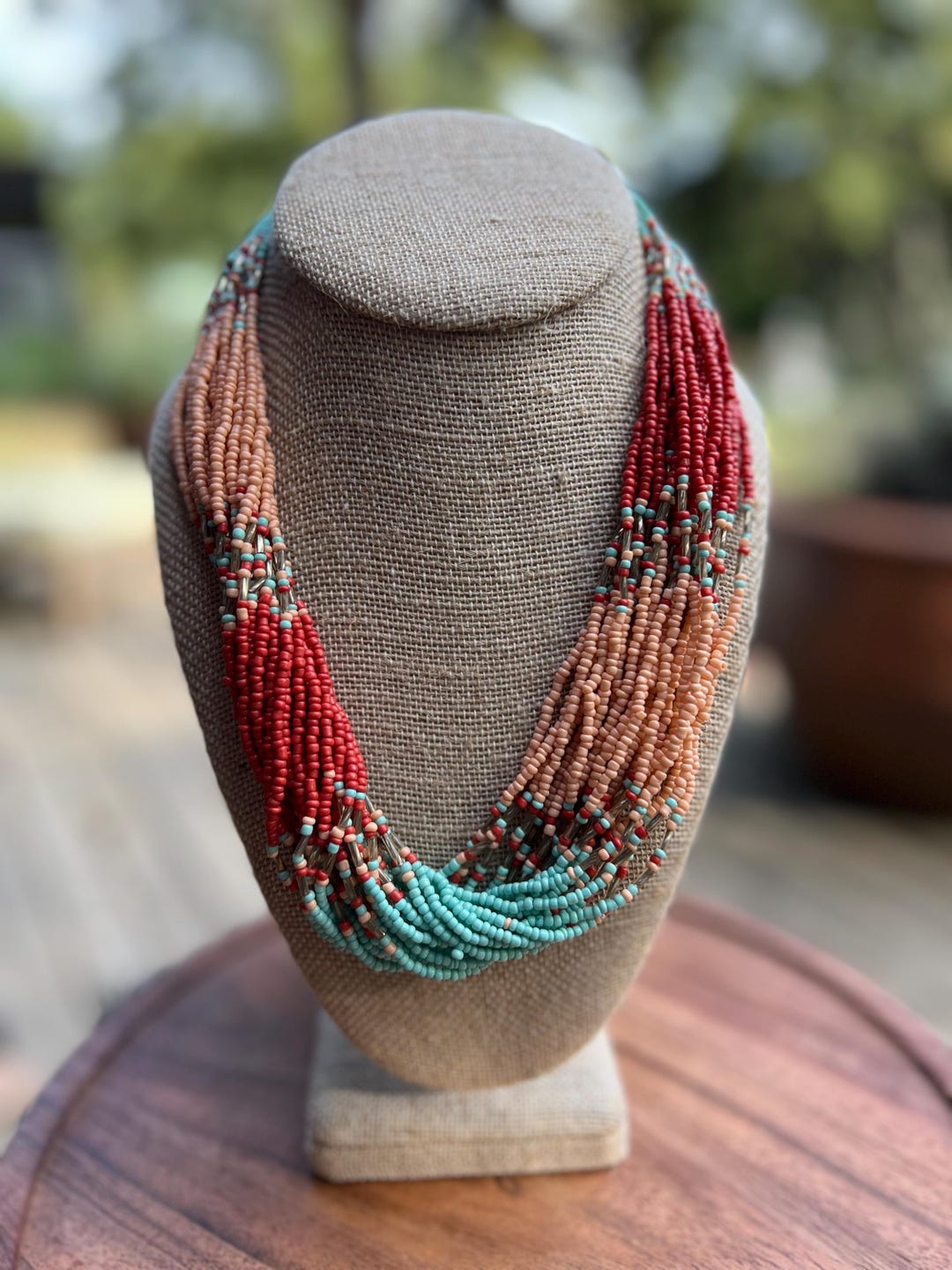 Vintage Multi-strand Southwest Style Seed Bead Necklace - Etsy