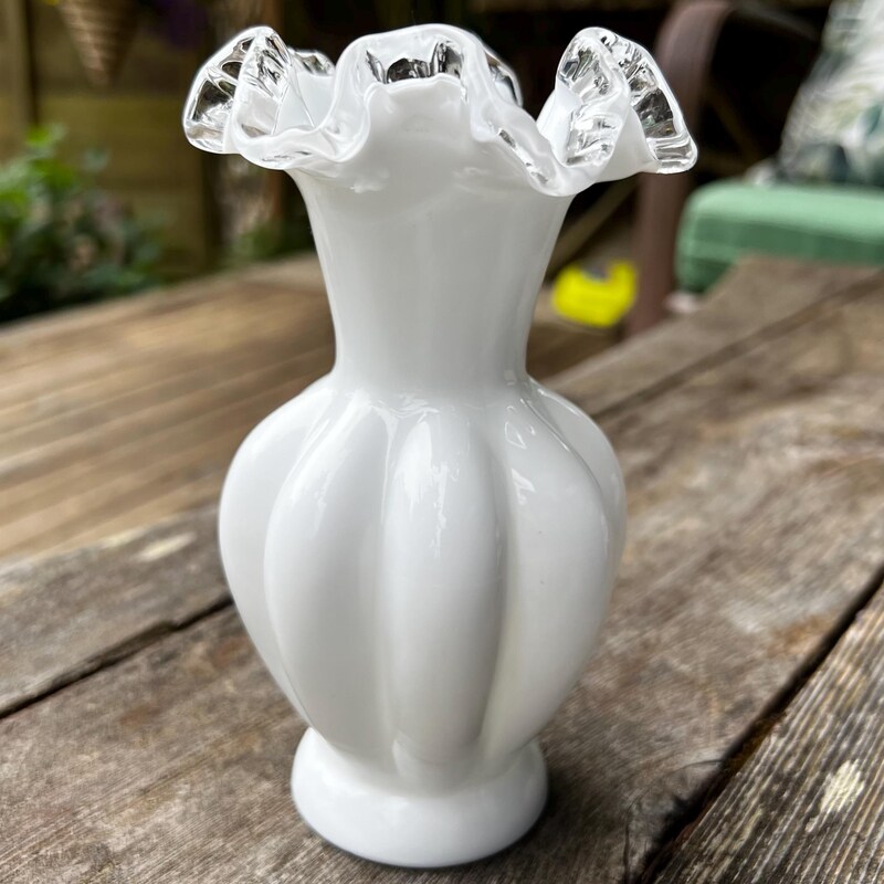 Fenton Silver Crest Vases - Etsy