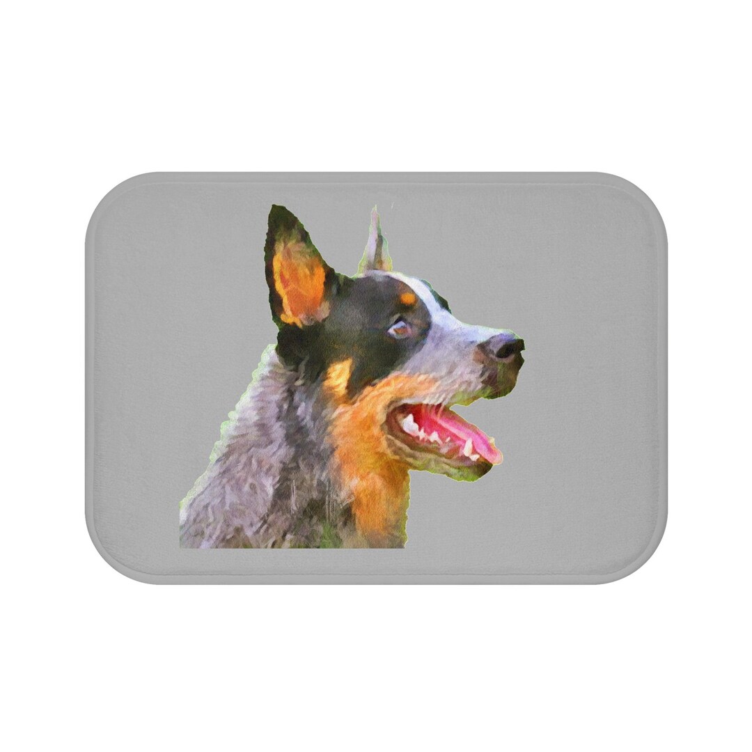 Blue Heeler - Australian Cattle Dog 'percy' Bathroom Rug Mat - Etsy