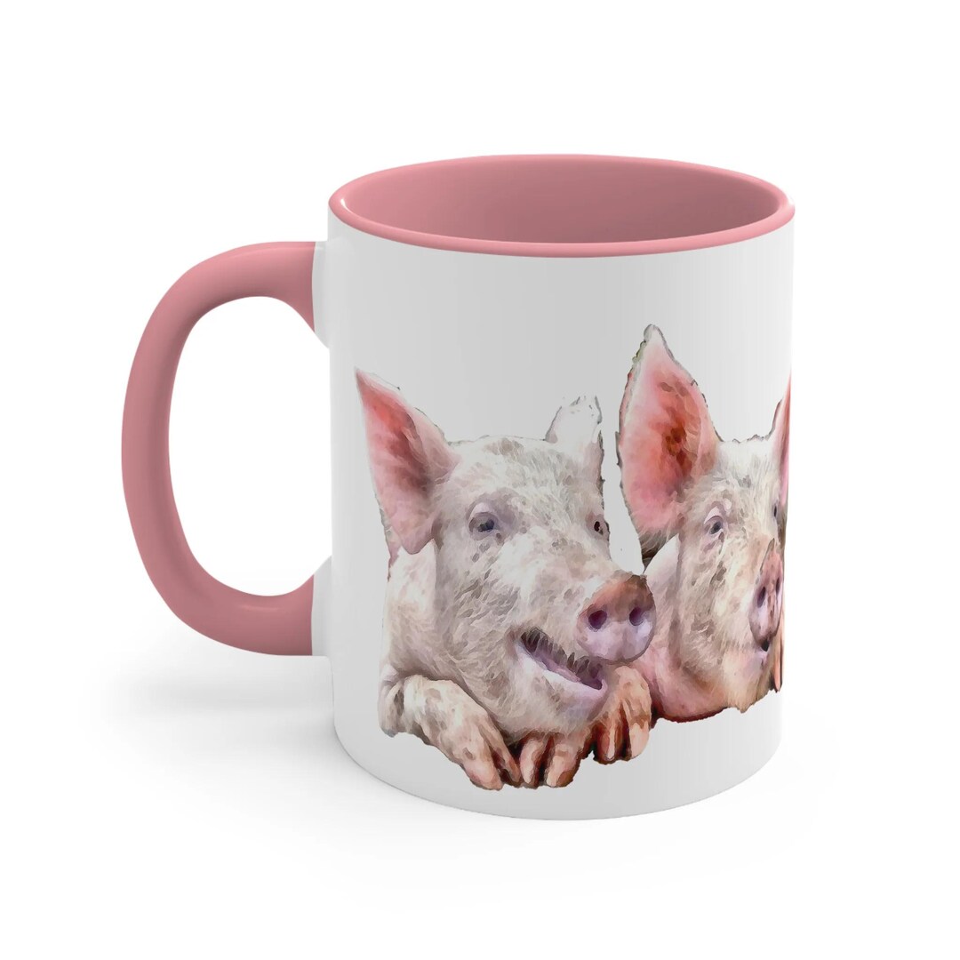 Pigs 'A Jowly Good Time' Accent Coffee Mug, 11oz - Etsy