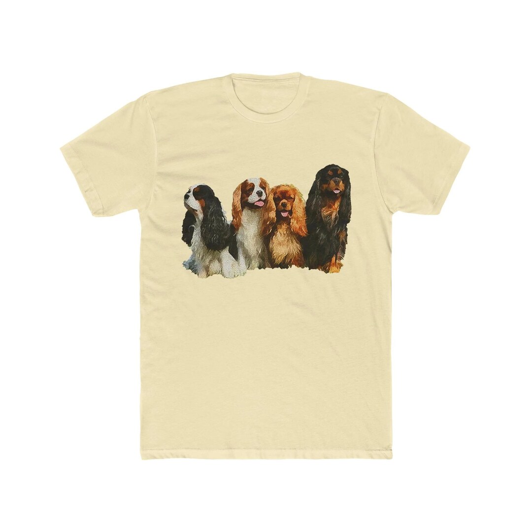 King Charles Spaniels 'cavalier Club' Men's Fitted Cotton Crew Tee - Etsy