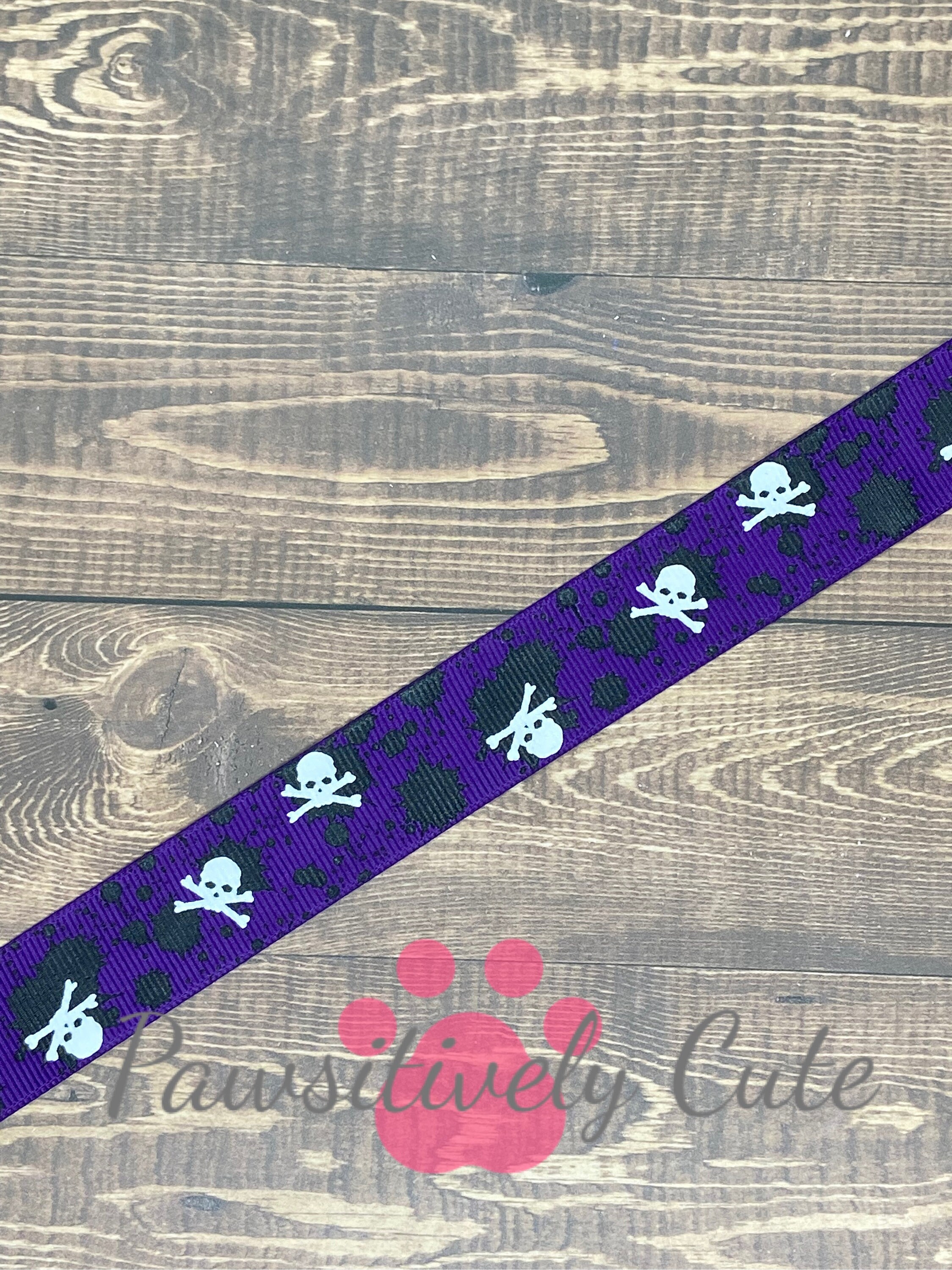 3 Yards of Skull and Crossbones Ribbon 7/8 | Etsy