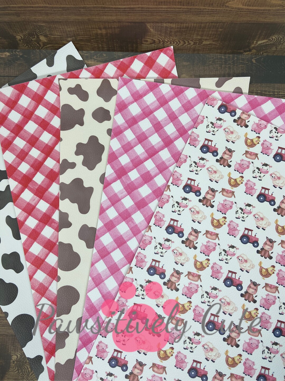 Barnyard Friends Faux Leather Sheet - Etsy