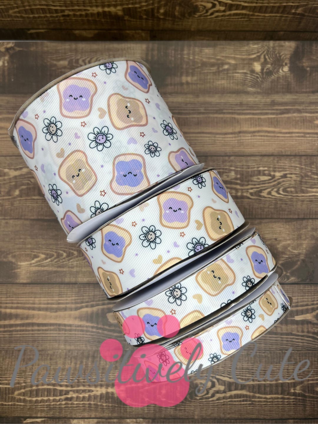 3 Yards of Cute PB&J Ribbon ~ 5/8", 7/8", 1.5". or 3" - Etsy