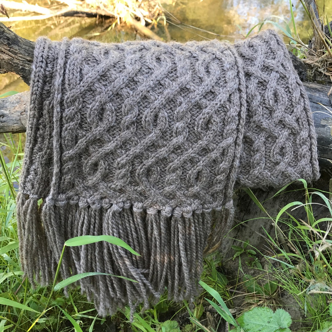 Creekwater Cabled Scarf Knitting Pattern - Etsy