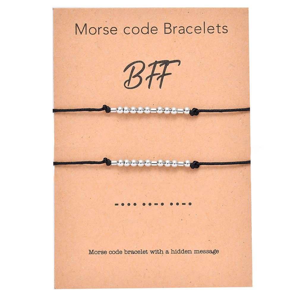 Morse Code Bracelet Best Friend Forever Bff Friendship Pinky Etsy