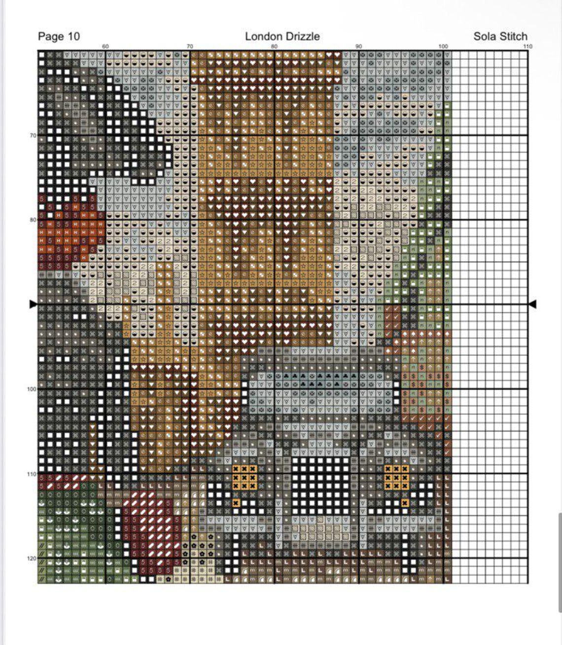 London Drizzle Cross Stitch Pattern: DIY Embroidery Home Decor (pdf ...