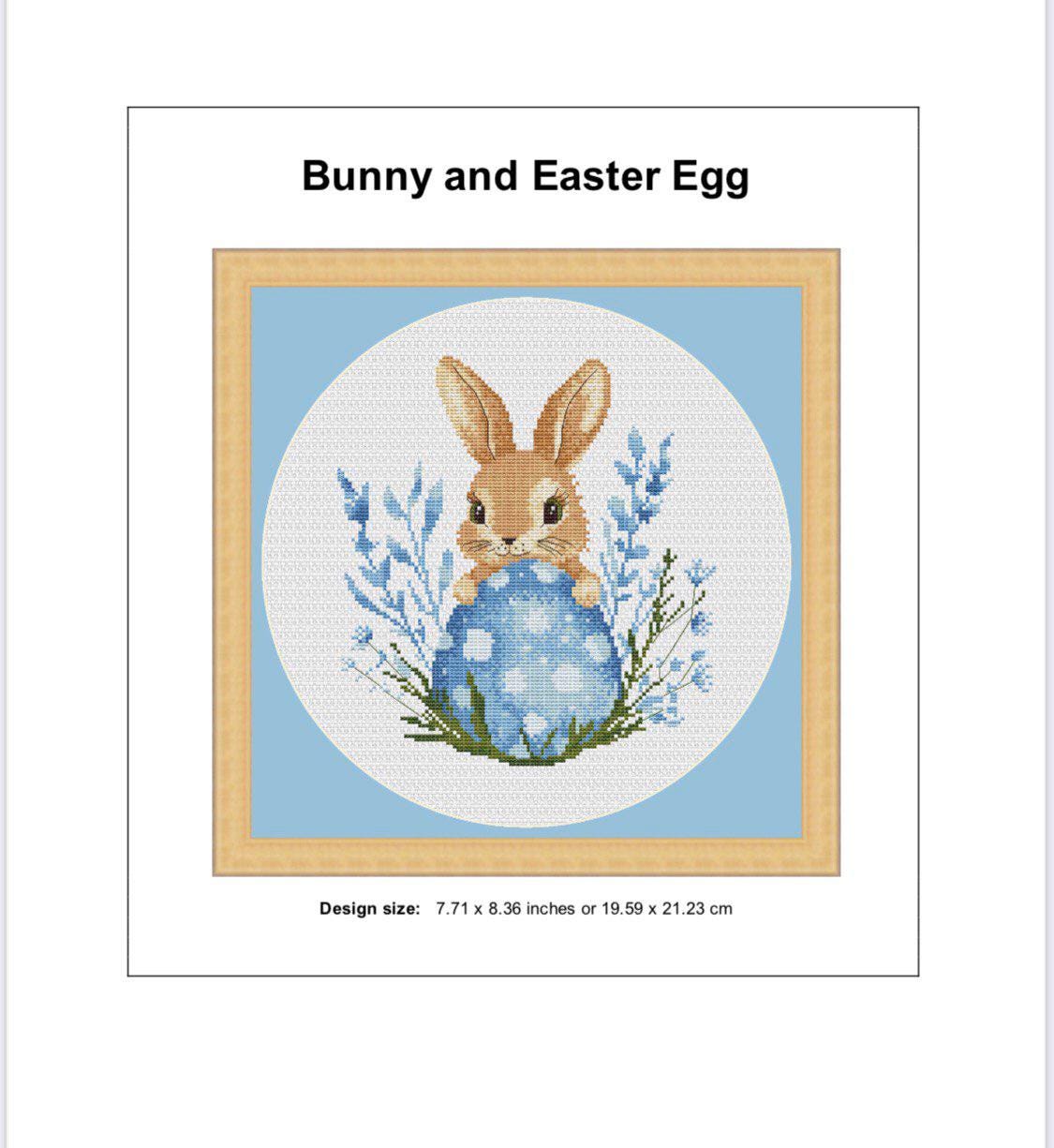 Bunny and Easter Egg Counted Cross Stitch Pattern (PDF + XSD) - Etsy UK