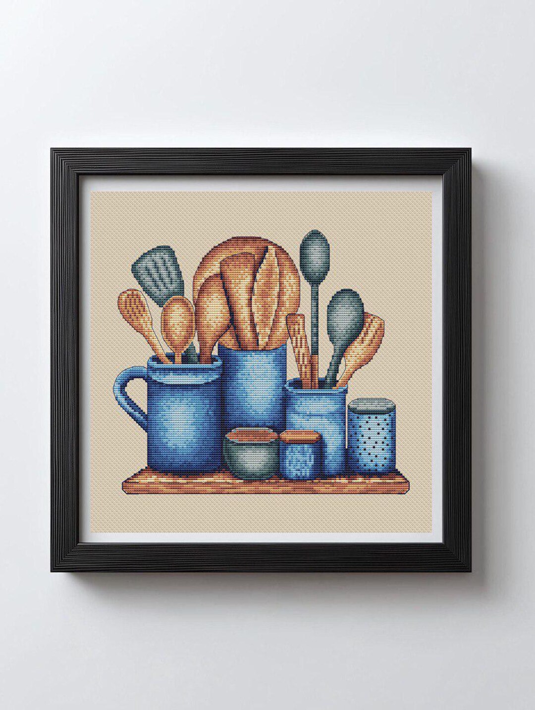 Cozy Kitchen Cross Stitch Pattern: Utensils Embroidery (PDF) - Etsy