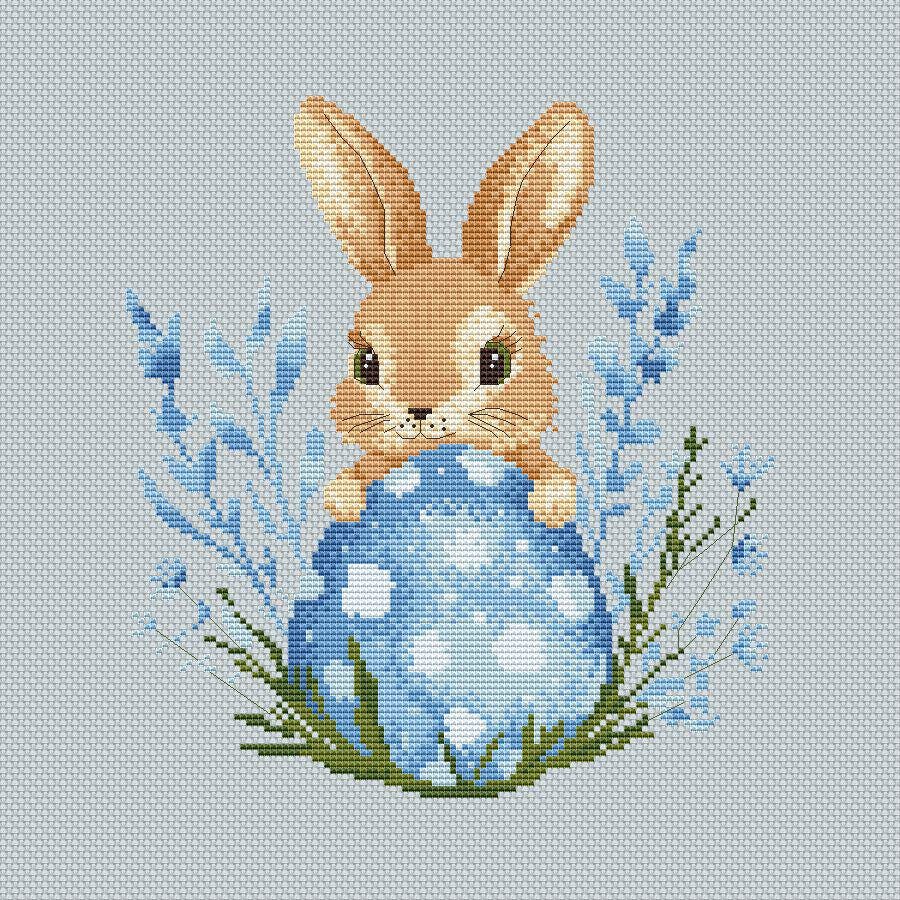 Bunny and Easter Egg Counted Cross Stitch Pattern (PDF + XSD) - Etsy UK