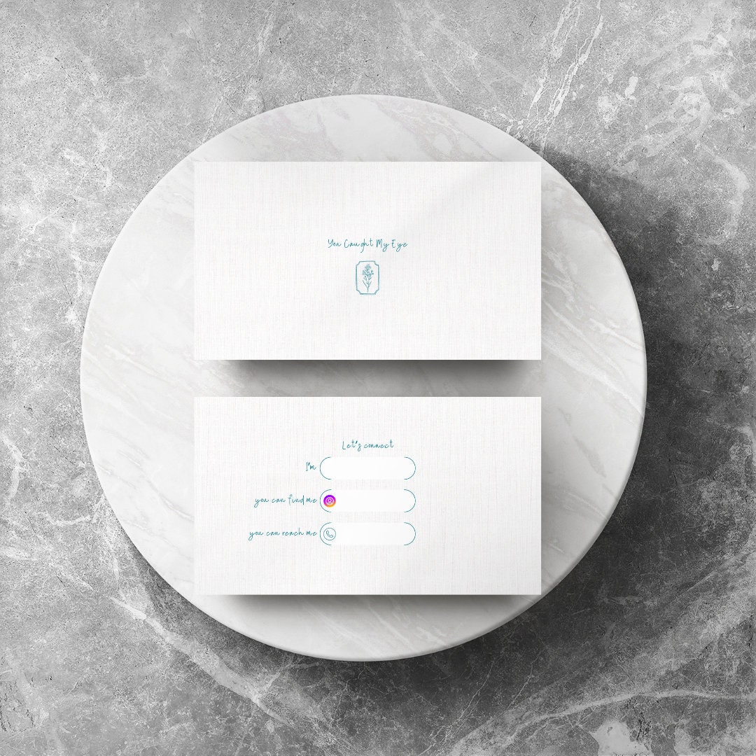 You Caught My Eye Single Dating Business Card, Funny Digital File ...