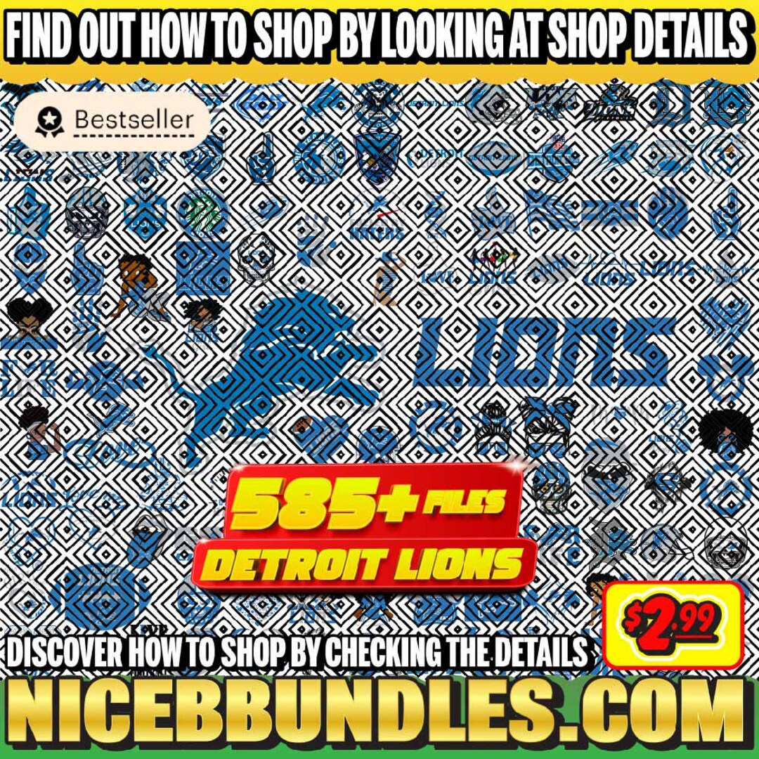 585 Files Detroit-lions Team Bundles Svg, Detroit-lions Svg, N-F-L ...