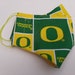 Oregon Ducks Face Mask Double Layer Quilters Cotton With Nose Cover ...