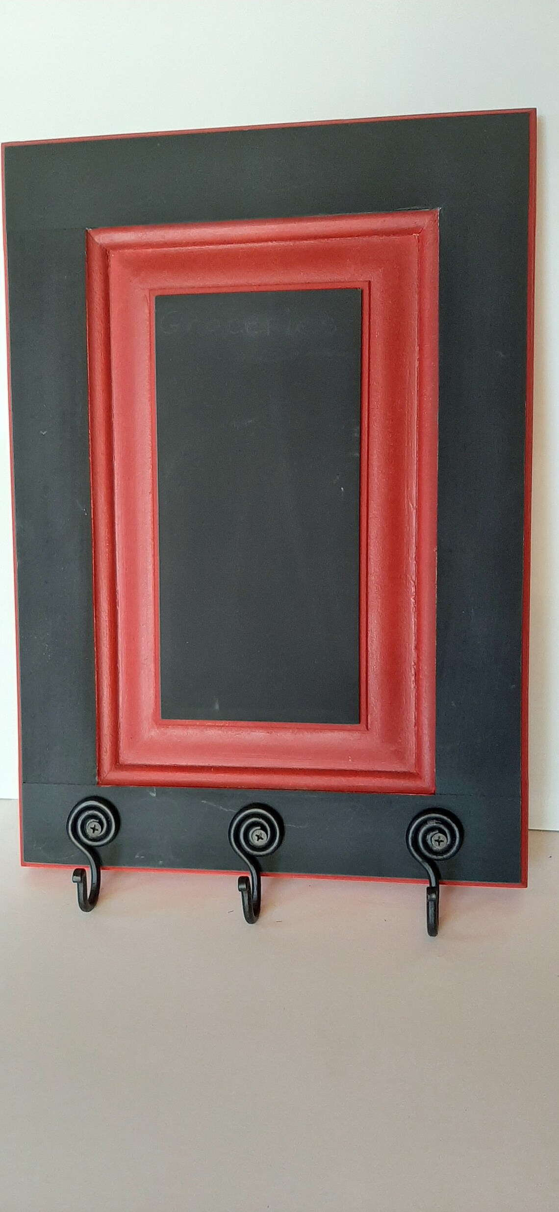 Chalk Board, Wall Hanging Daily Notes, and Key Holder, Jewelry Hanger ...