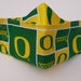 Oregon Ducks Face Mask Double Layer Quilters Cotton With Nose Cover ...