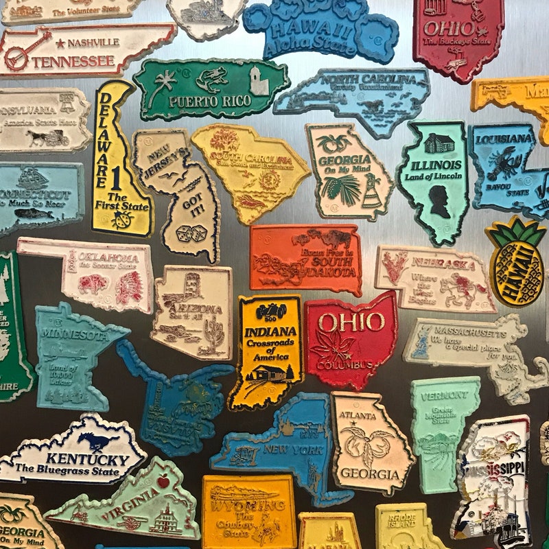 Us States Fridge Magnet - Etsy