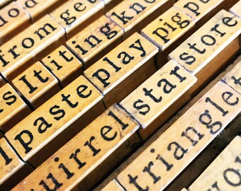 Word Stamps | Etsy