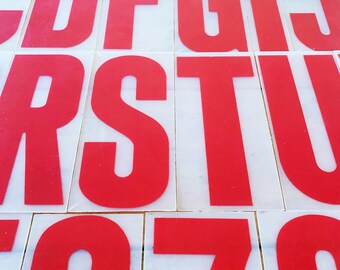 Red Plastic Letters | Etsy