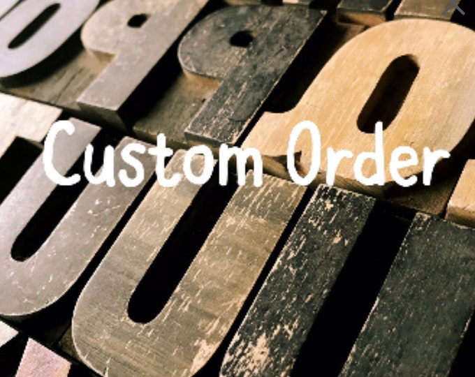 CUSTOM Order for Stacie, Vintage Letterpress - Etsy