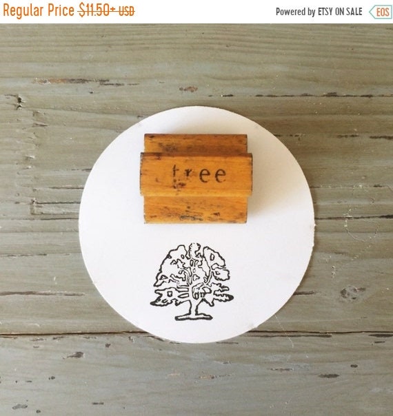 Vintage Wood and Rubber Tree Stamp Autumn and Fall Scrapbook | Etsy