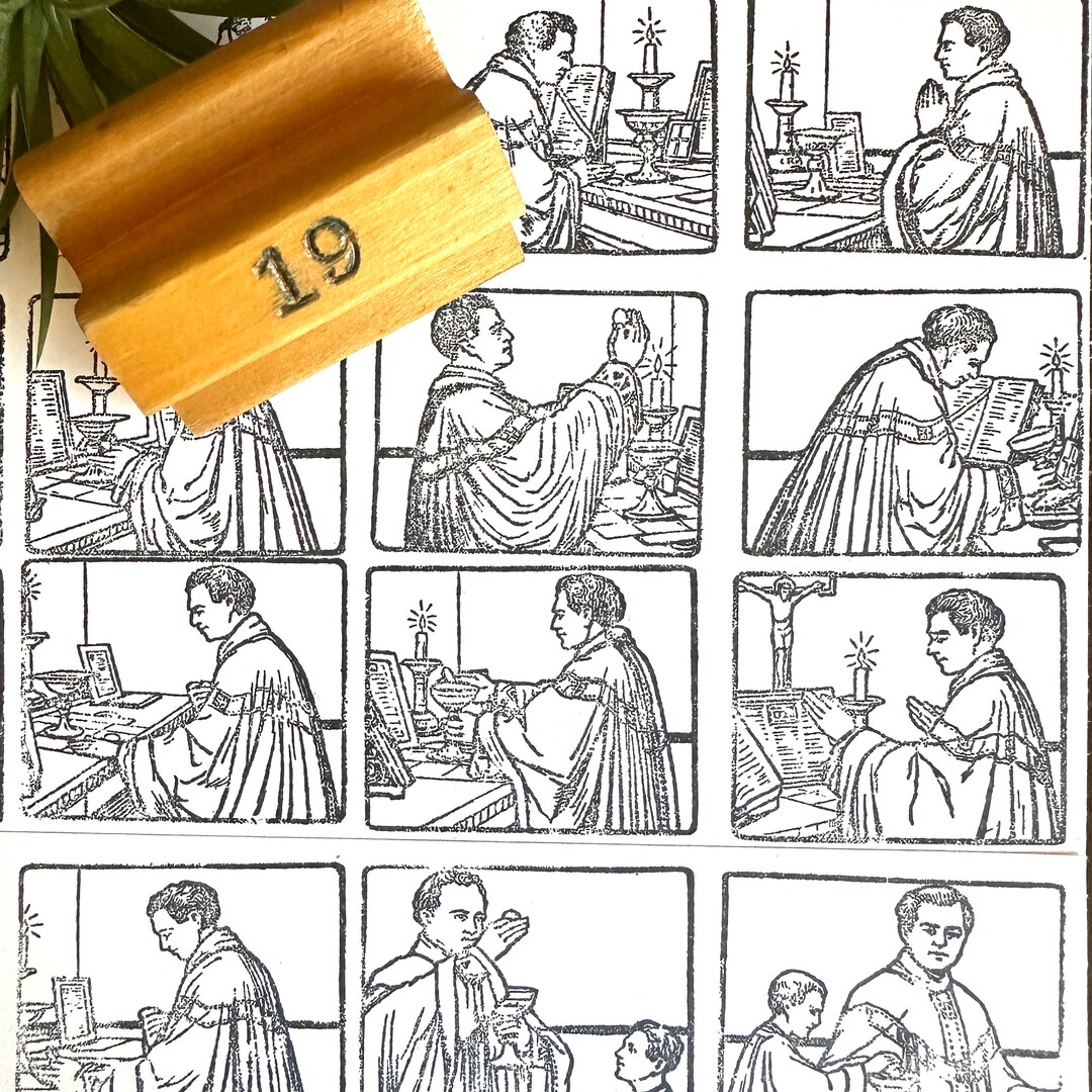 Vintage Blessing Catholic Stamps, Religious Bible Journal Supplies ...