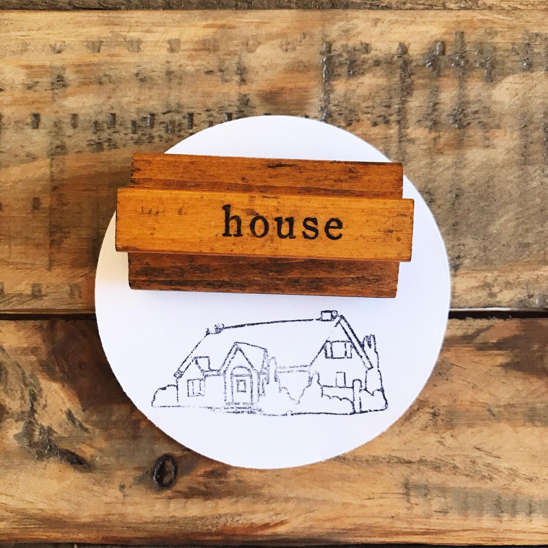 Vintage House Stamp Vintage Rubber Stamps New Homeowner - Etsy