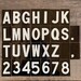 Vintage Aluminum Black & White Sign Letters and Numbers, Industrial ...