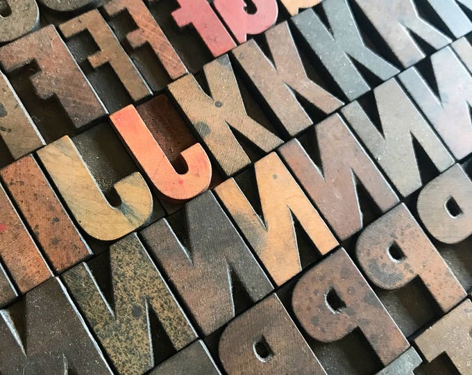Vintage Wooden Letter Press Print Type Blocks - Etsy