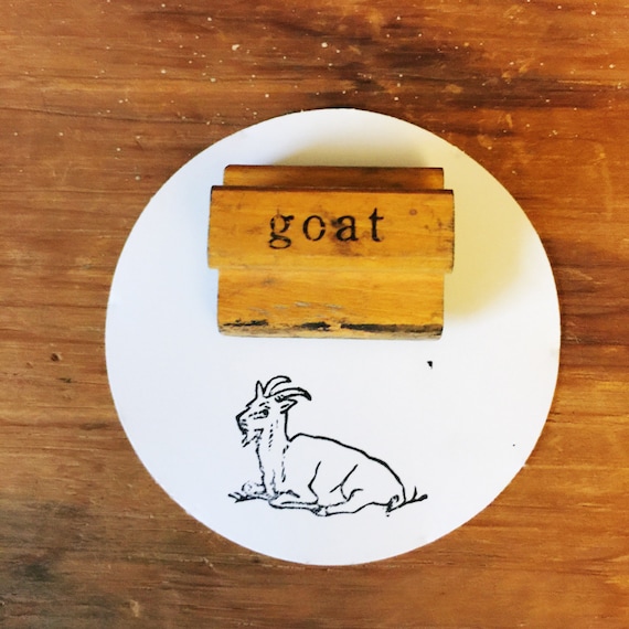 Vintage Goat Stamp Animal Wood & Rubber Stamps for Kids - Etsy