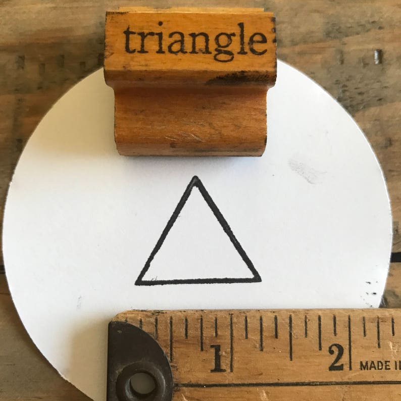 Vintage Triangle Stamp Shapes Rubber Stamps for Planners & - Etsy New ...