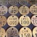 Vintage Brass Number Tags, You Choose Unique Industrial Key Fobs, Tool ...