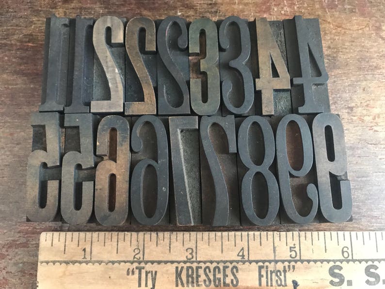 2" Sold by the Number Letterpress, Print Shop Gifts for Printers ...
