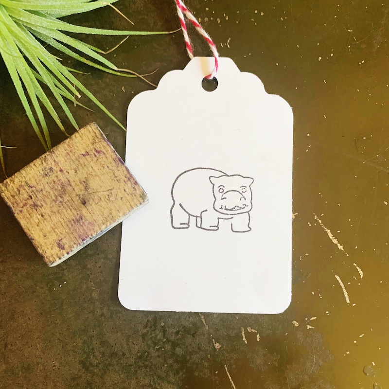 Hippo Stamp - Etsy