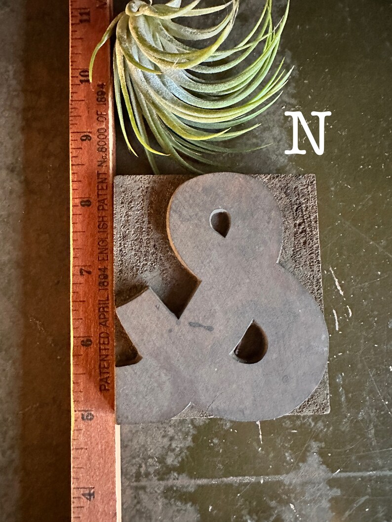 Vintage Letterpress Ampersand Wood Ampersand Printer Block - Etsy